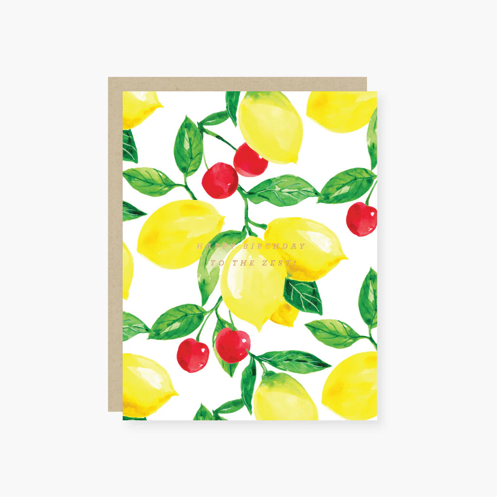 Lemon & Cherries Birthday Card – Rhodes Boutique