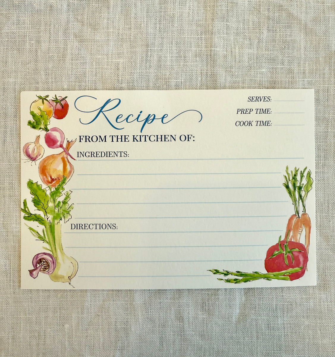 Vegetable Recipe Card – Rhodes Boutique