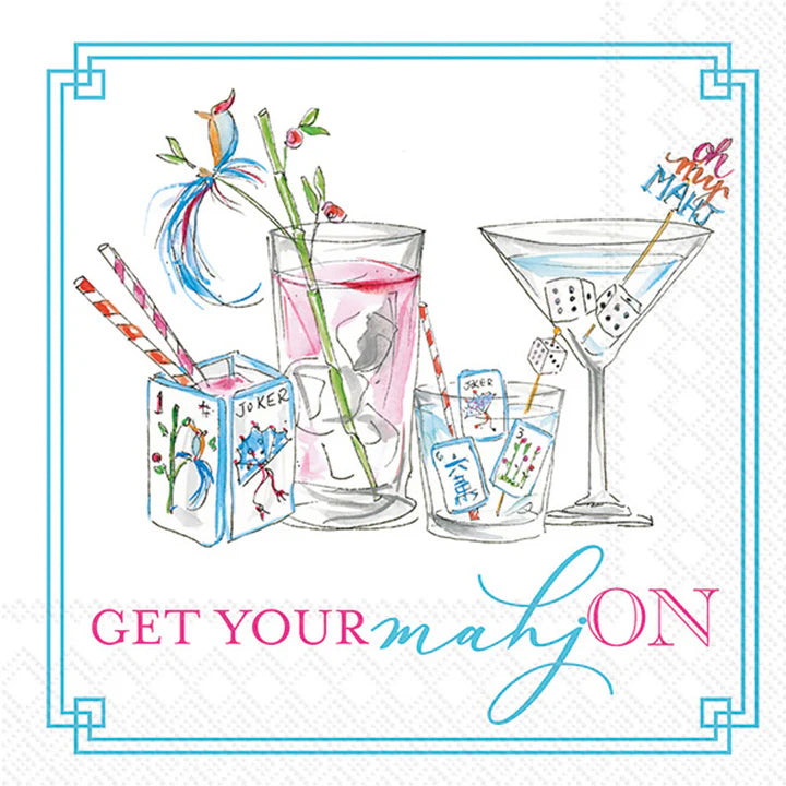 Mahjong Drinks Cocktail Napkin – Rhodes Boutique